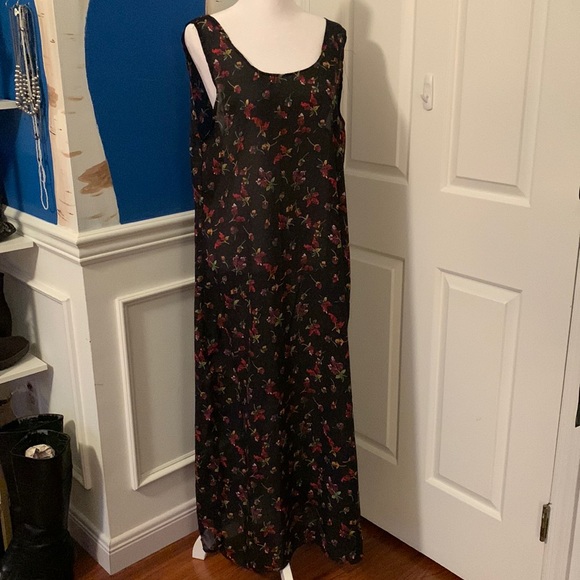 Dresses | Homemade Sheer Floral And Polka Dot Maxi Dress | Poshmark